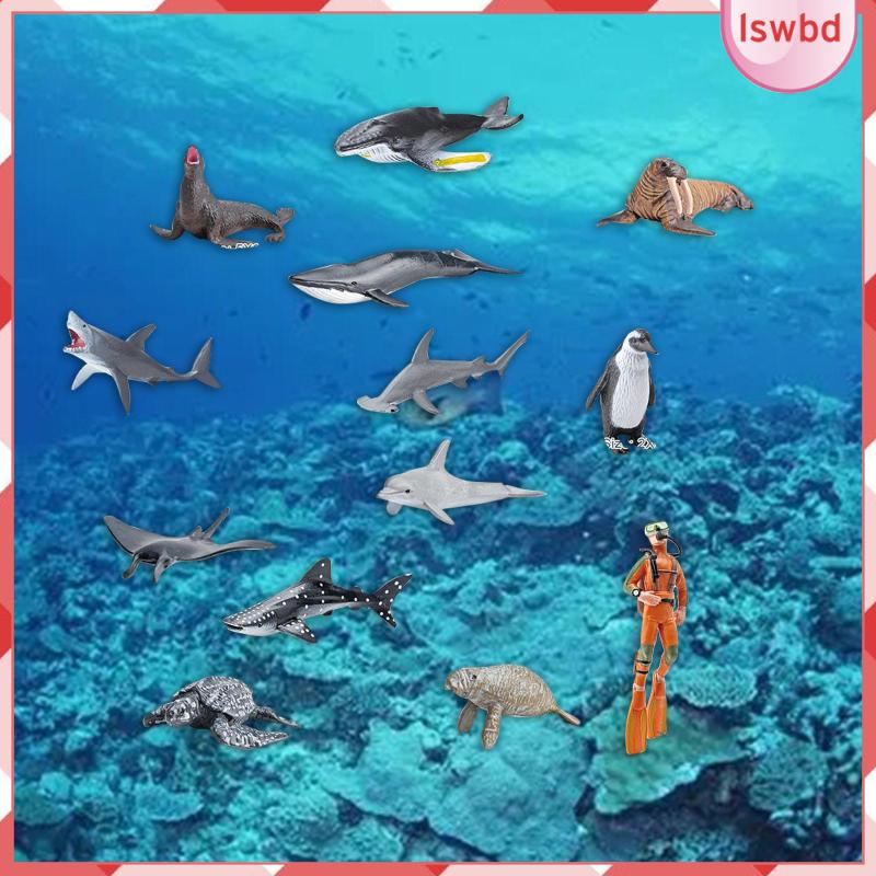 [lswbd] 13Pcs Set Creatures under Figure Realistic Animals Model for ...