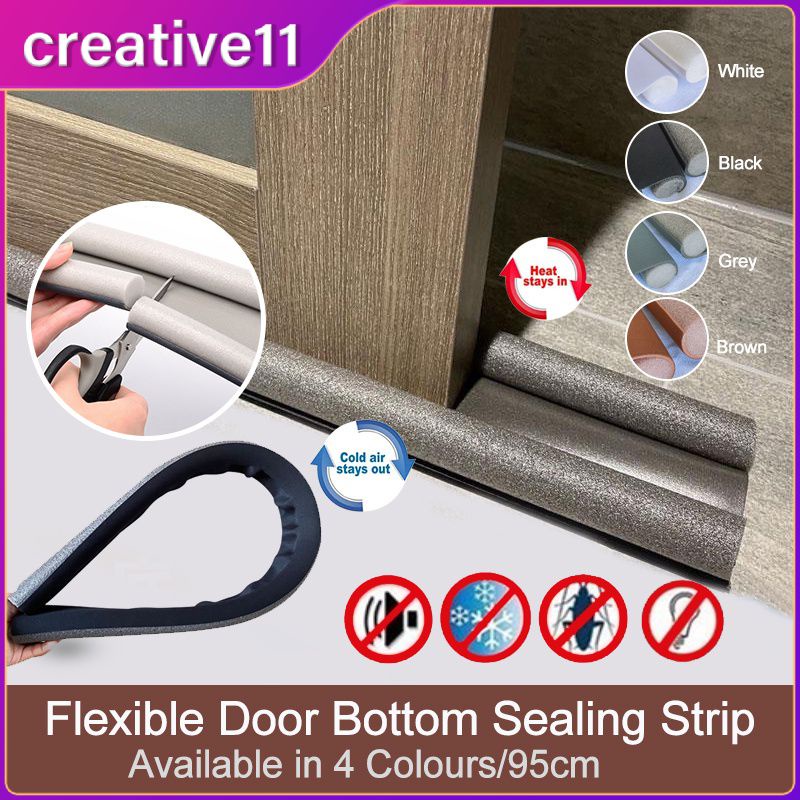 Door Bottom Seam Sealing Strip 95CM Waterproof Silicone Rubber Seal ...