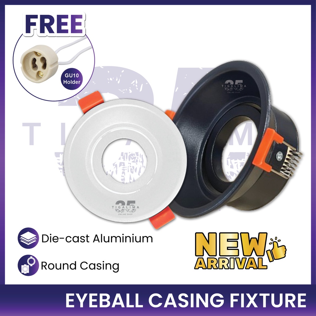 LED Eyeball Fitting Casing GU10 Eyeball Fixture Die Cast Aluminium ...