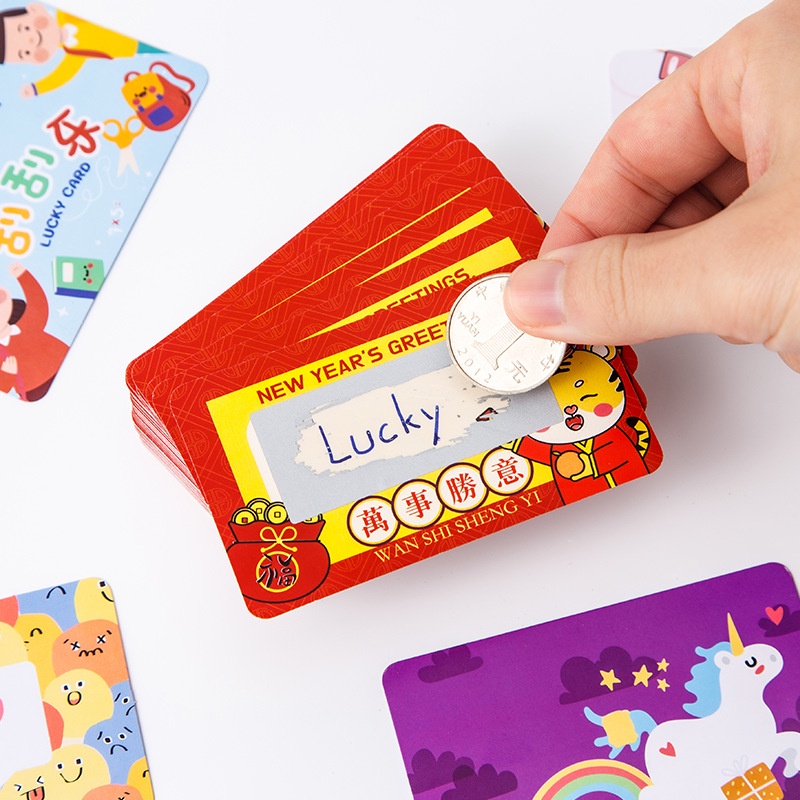 Scratch Card Birthday Party Game Surprise Message Blessing Secret Lucky ...