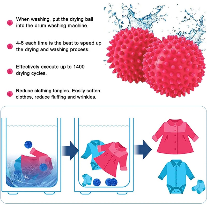 Magic Laundry Balls Anti-Winding Reusable Drying Ball Pet Hair Remover ...
