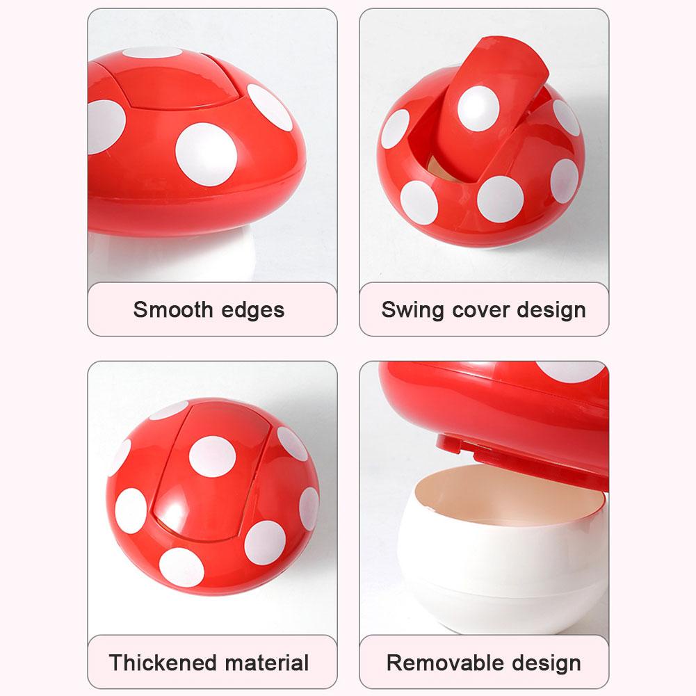 Mushroom Trash Can Plastic Wastebasket Garbage Container Bins Recycle ...