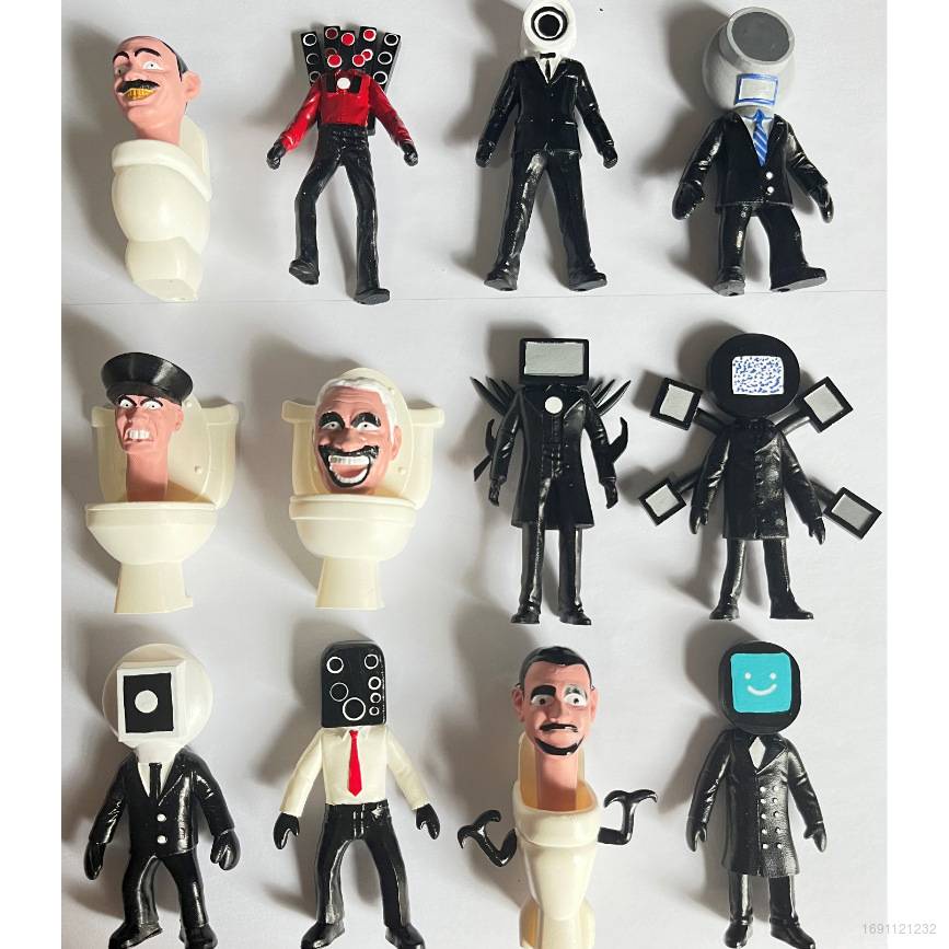 12pcs Skibidi Toilet Action Figure Titan TV Man Camera Man Speakerman ...