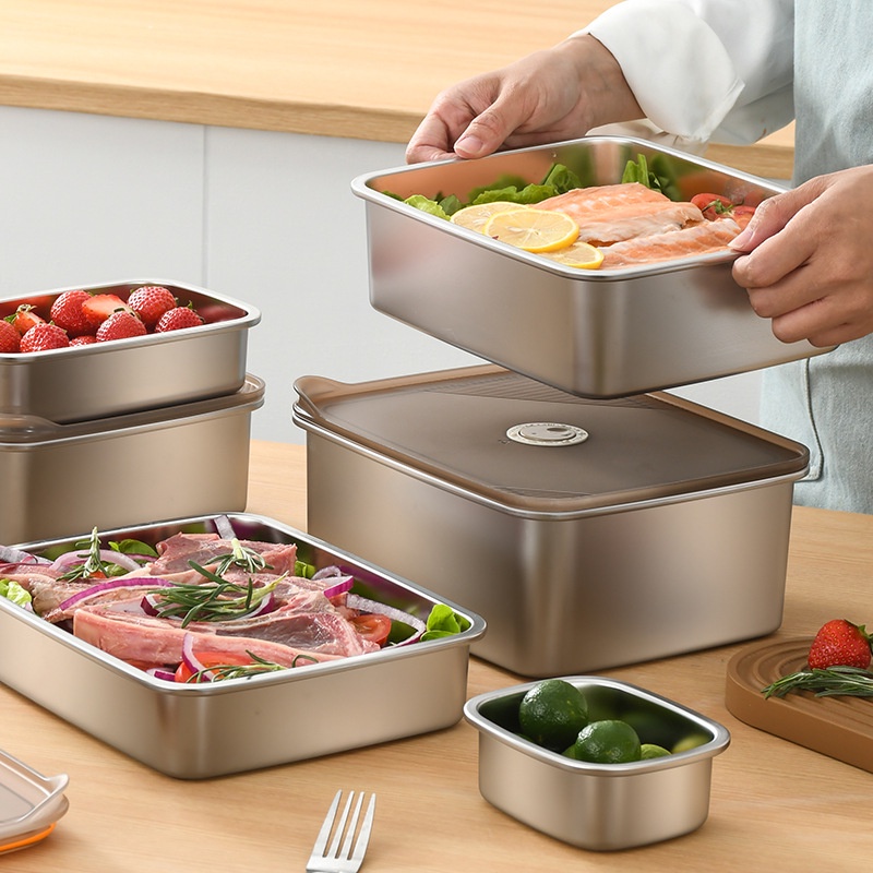 300ML-3200ML 304 Stainless Steel Lunch Box with Lid Food Bento Box ...