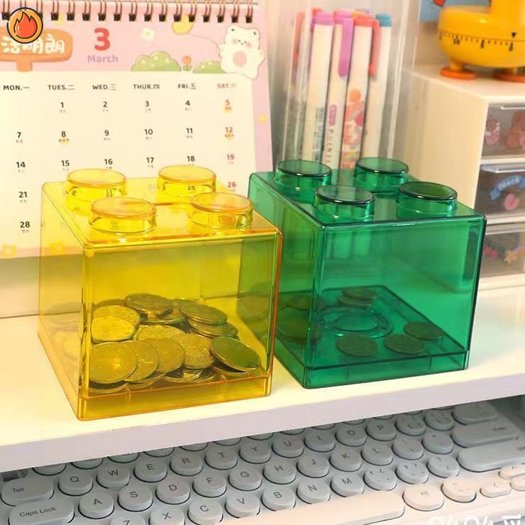 Transparent Plastic Storage Coin Bank for Home Living YUESG | Shopee ...