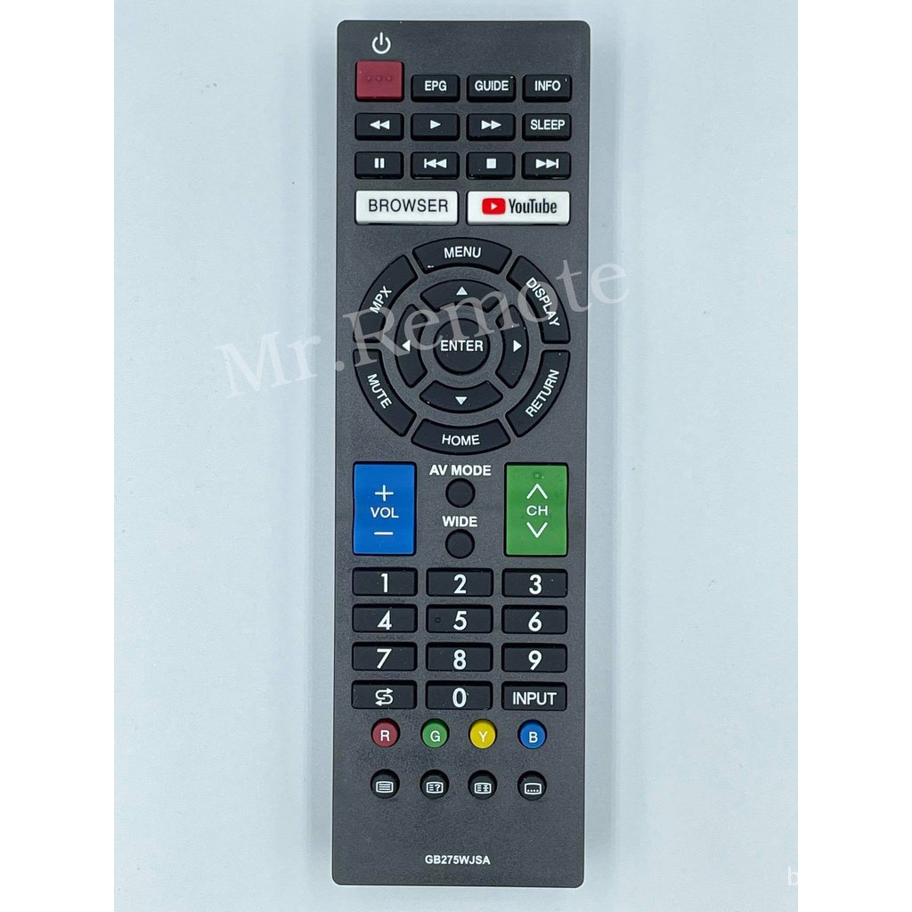 Sharp TV Remote Control Gb275wjsa with Browser/YouTube Buttons | Shopee ...