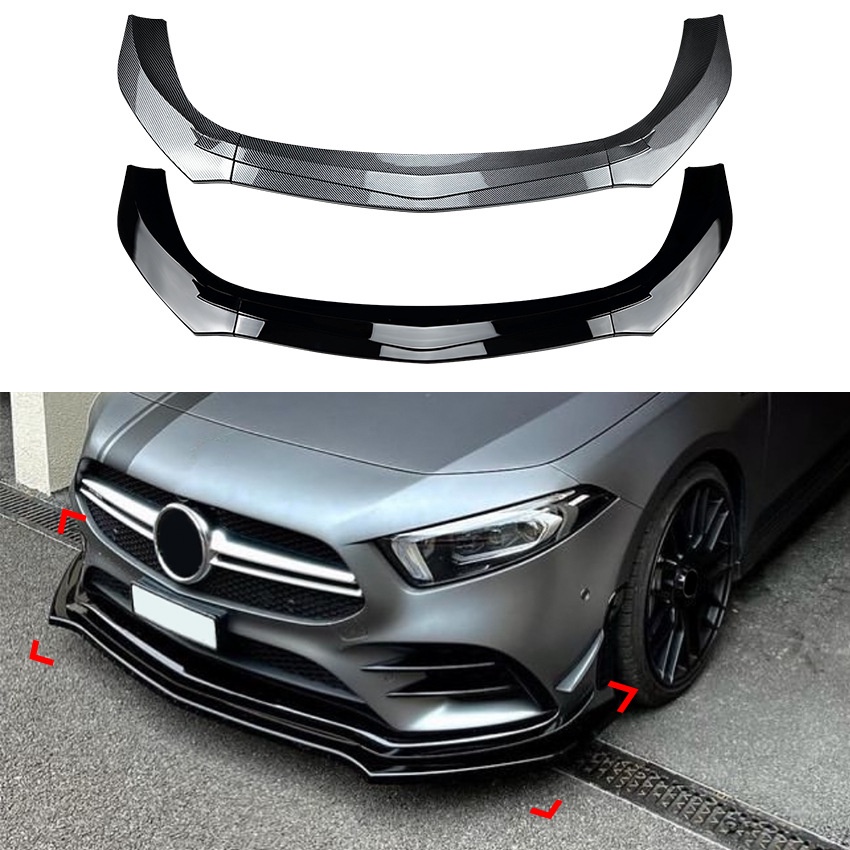 Car Front Bumper Lip Spoiler Canard Covers Body Kits For Mercedes Benz ...