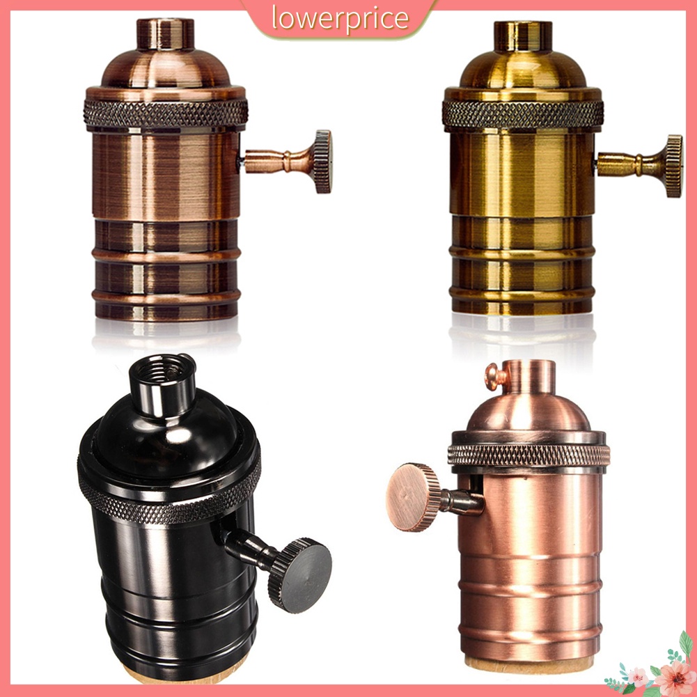 Vintage E26 E27 Hang Light Lamp Bulb Holder Switch Edison Screw Cap ...