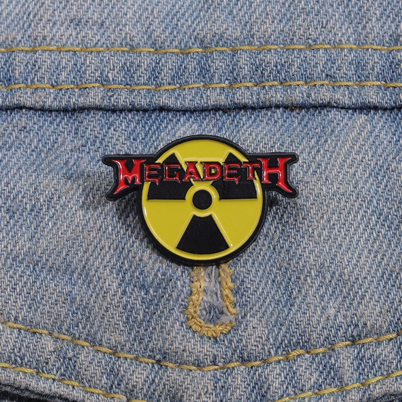 Cartoon Danger Symbols Enamel Pins Warning Logo Brooches Lapel Badges ...