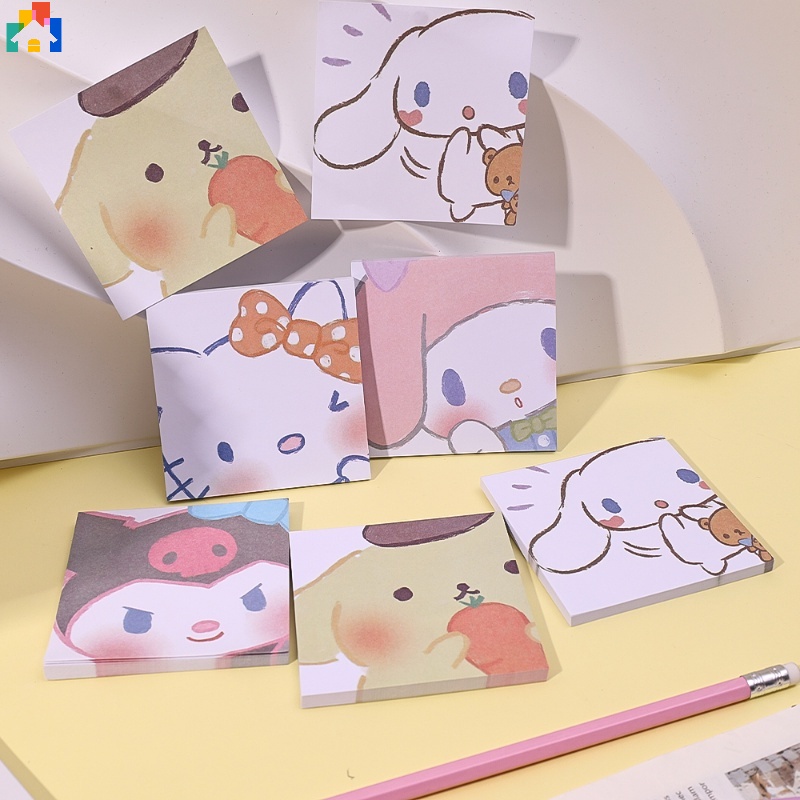 50 Sheets/Pack Compact Delicate Cartoon Sanrio Sticky Notes Girly Cute ...