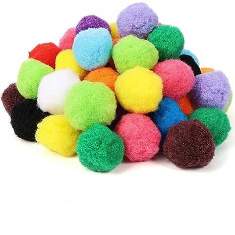 5cm/2in Large Pom Poms Multicolor Pom Poms Assorted Pompoms Balls for ...