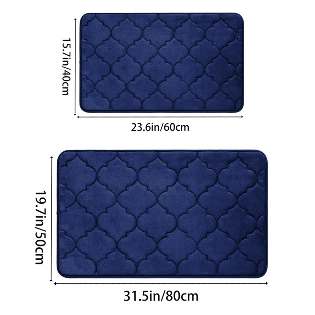 Memory Foam Anti-Slip Bathroom Mat Ultra Soft Non-Slip Water Absorbent ...