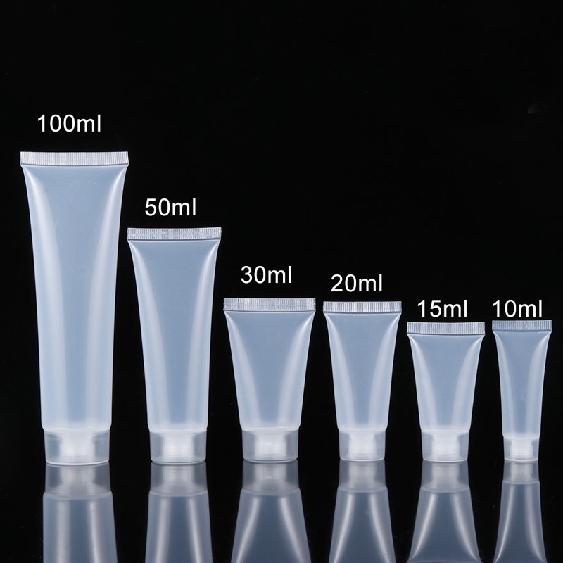 5Pcs Travel Size Empty Matte Clear Tube Cosmetic Cream Lotion Shampoo ...