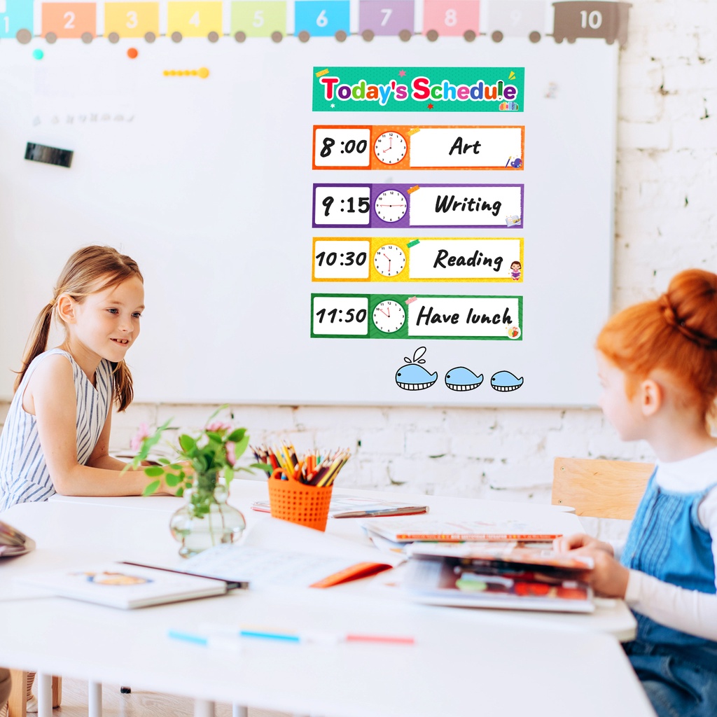 12 Pcs Daily Routines Schedule Cards Schedule Pocket Chart Add-ons DIY ...
