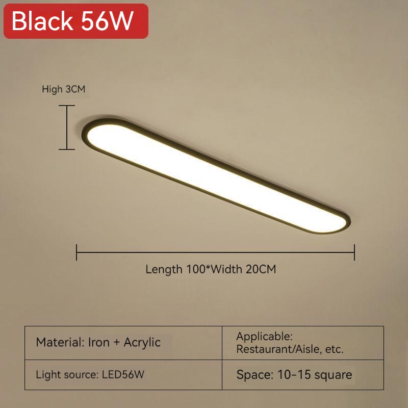 Led Long Ceiling Light Modern Minimalist Strip Cloakroom Aisle Balcony ...