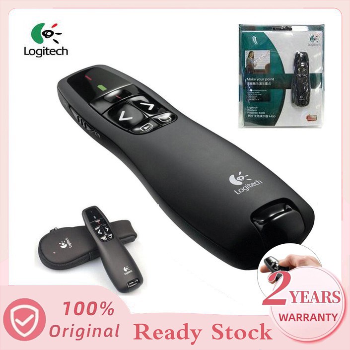 Original R400 Wireless Presenter Red Laser Pointer PPT USB, Red ...