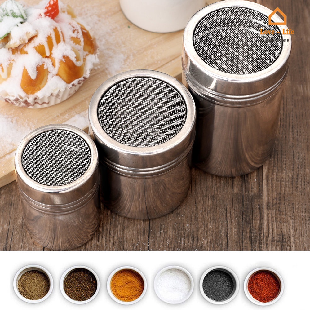 High Quality Stainless Steel Mesh Seasoning Jar with Lid/ Condiment ...