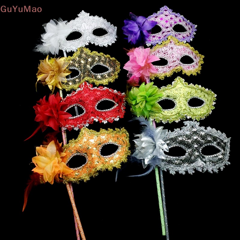 [cxGUYU] Flower Handheld Mask Women Lady Girls Venetian Princess ...