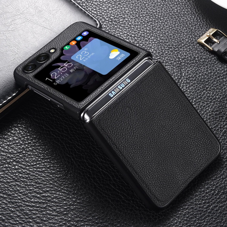 Dermis Leather Phone Case for Samsung Galaxy Z Flip 5 4 3 Flip5 Flip4 ...