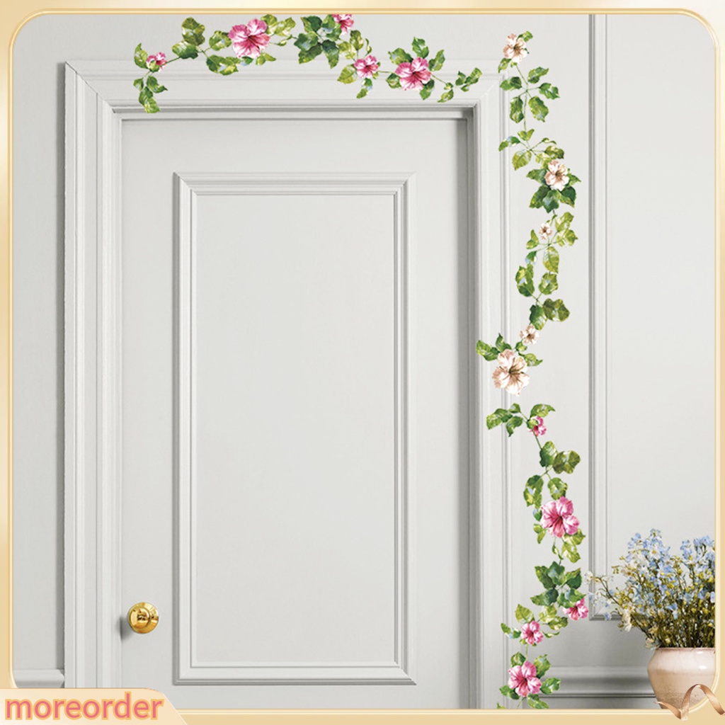 (MORE) Clear Printing Background Sticker House Interior Decor Flowers ...