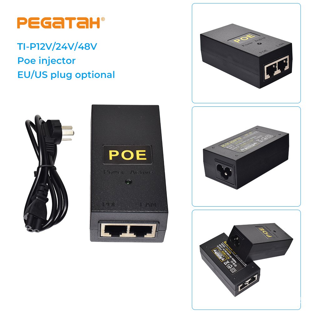 Poe injector 12V/24V/48V Power Supplier Surveillance Video Recorder ...