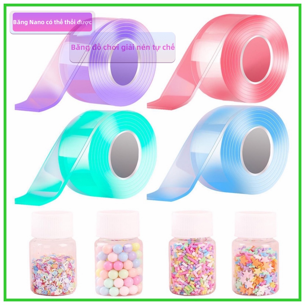 Nano Bubble Tape Toy Super Elastic Bubble Blowing Tape DIY Party Favors ...