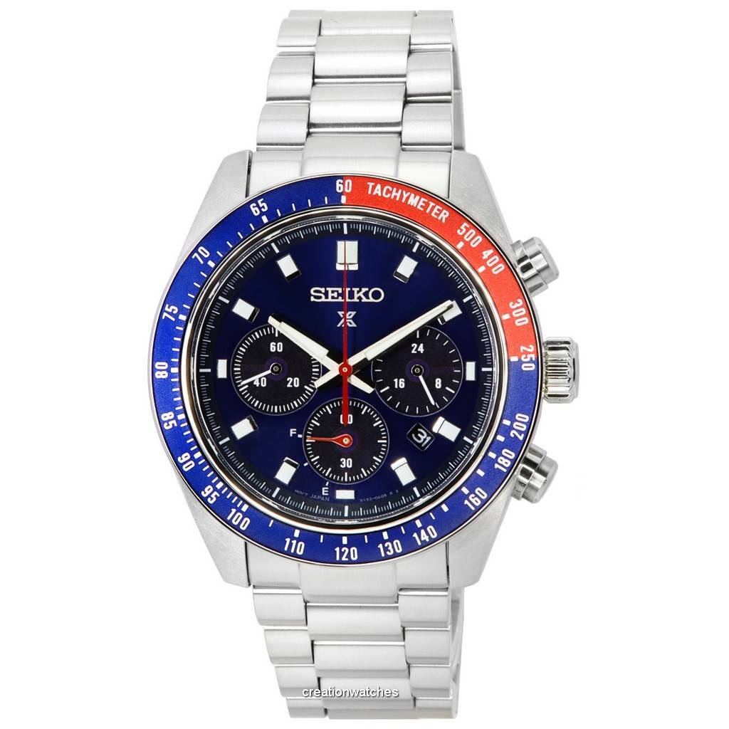 Seiko Prospex Speedtimer Go Large Solar Chronograph Blue Dial SSC913 ...