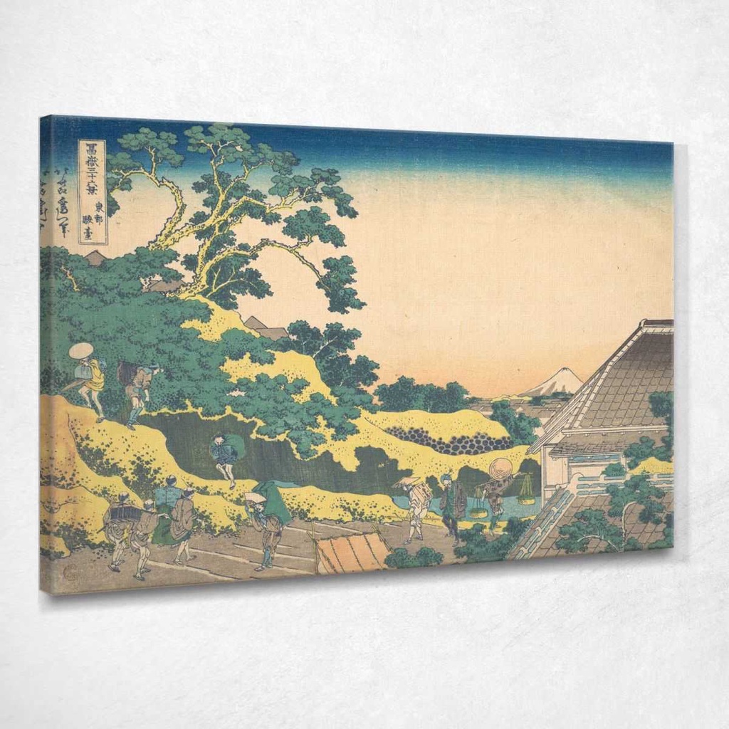 Canvas Picture Home Decor Floating Frame Katsushika Hokusai Surugadai ...