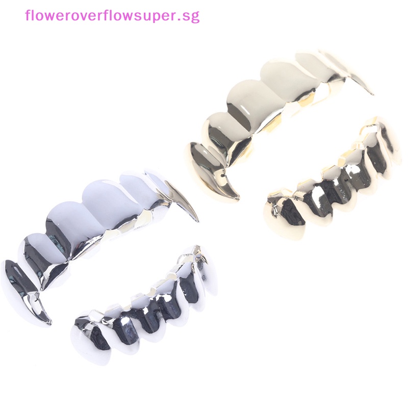 FOS Hip Hop Teeth Grillz Top & Bottom Grill Mouth Teeth Grills Gangster ...