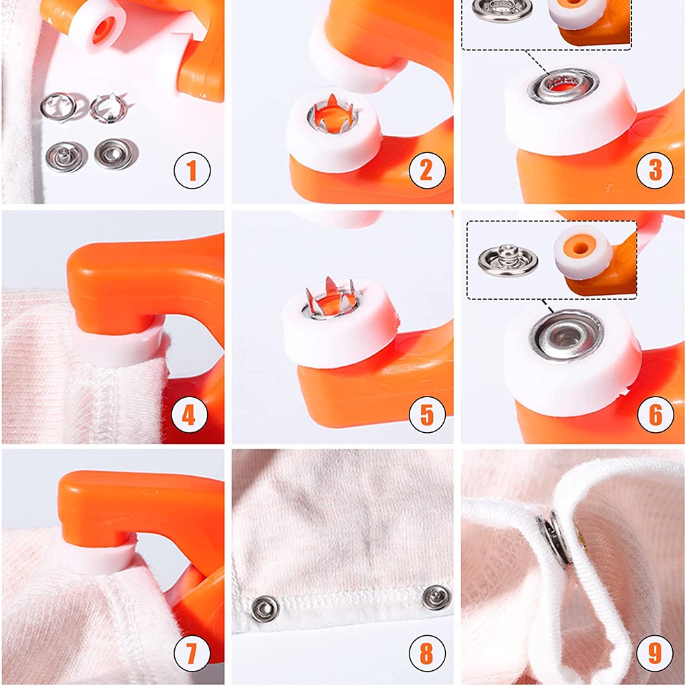 100 Sets Snap Button Fasteners Kit for DIY Sewing Clothes Crafting ...