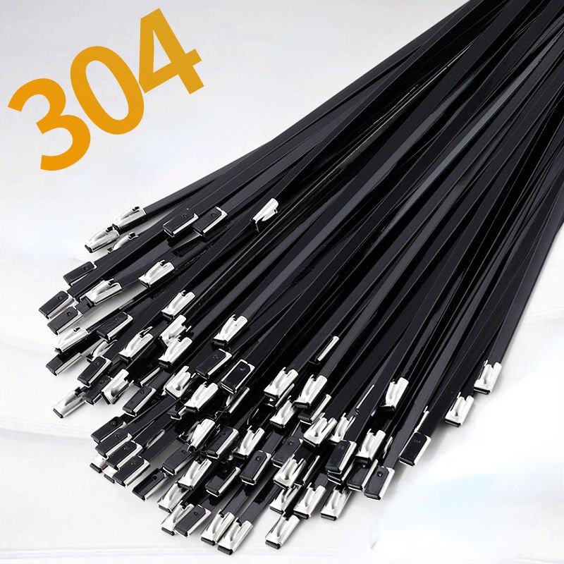 304 Stainless Steel Tie Self-Locking Metal Sheath Insulation Marine ...