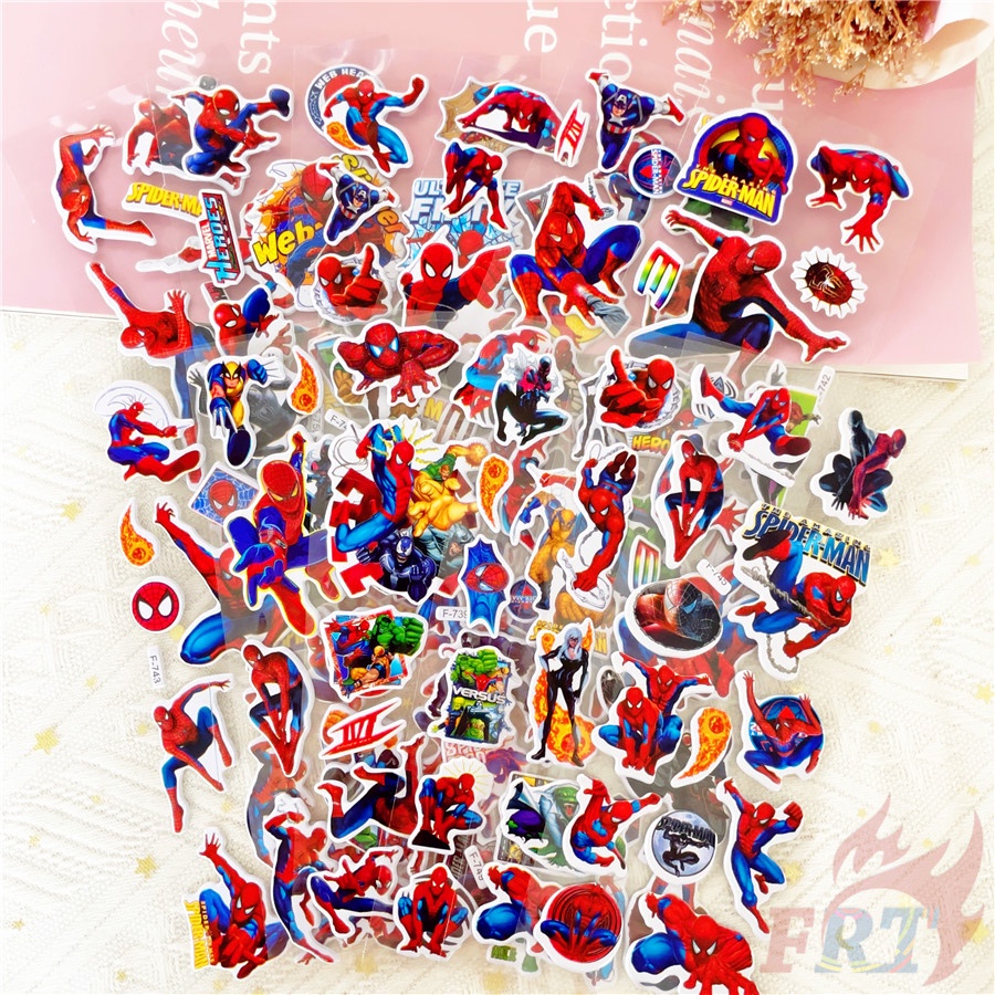 M-Cartoon Superhero Spider Man Series 01 DIY Rewards Sticker 12Sheets ...