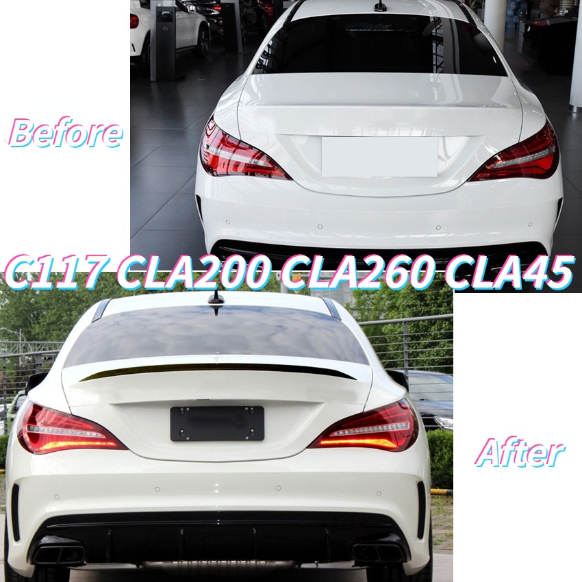 C117 CLA200 CLA260 CLA45 Rear Roof Trunk Spoiler Wing For Mercedes Benz ...