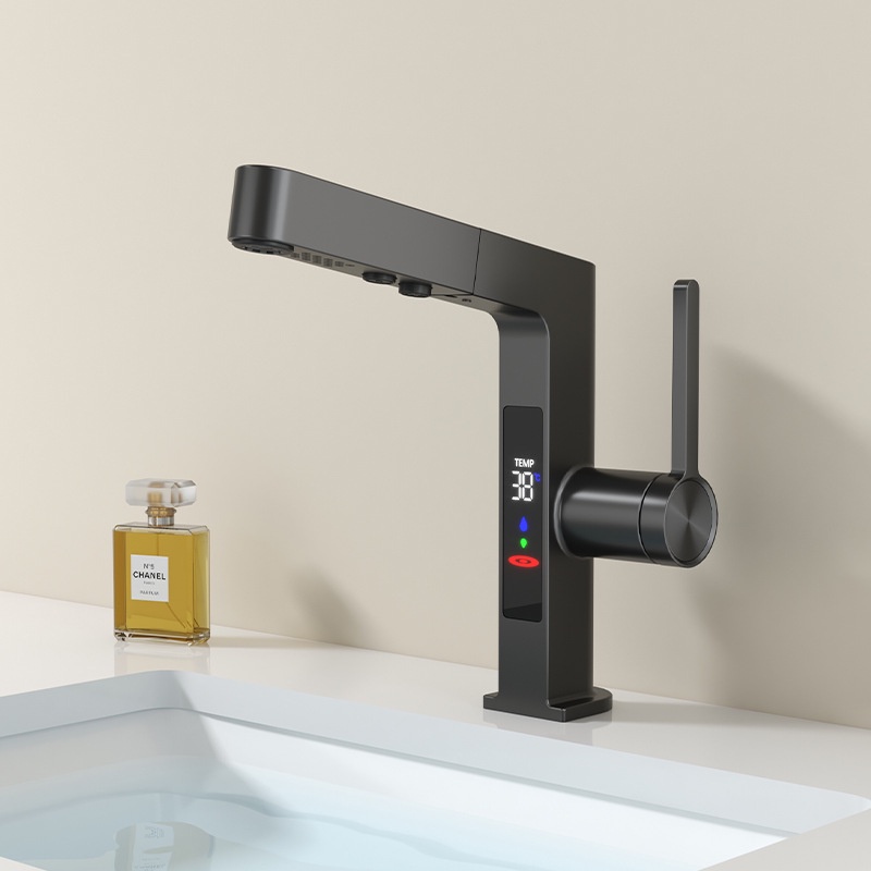 Multi-functional Pull-out Hot and Cold Water Tap for Washbasin with ...