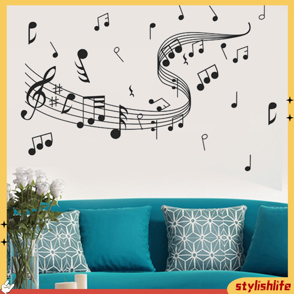 {stylishlife} Removable Music Notes Notation Band Wall Sticker Art ...