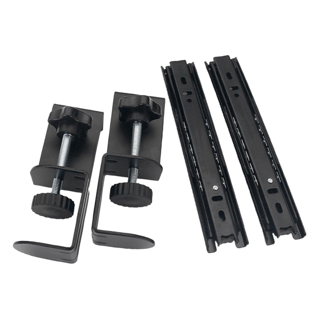[Homyl478] Clamp and rails Set Slide Out Rail under Desk for Sliding ...