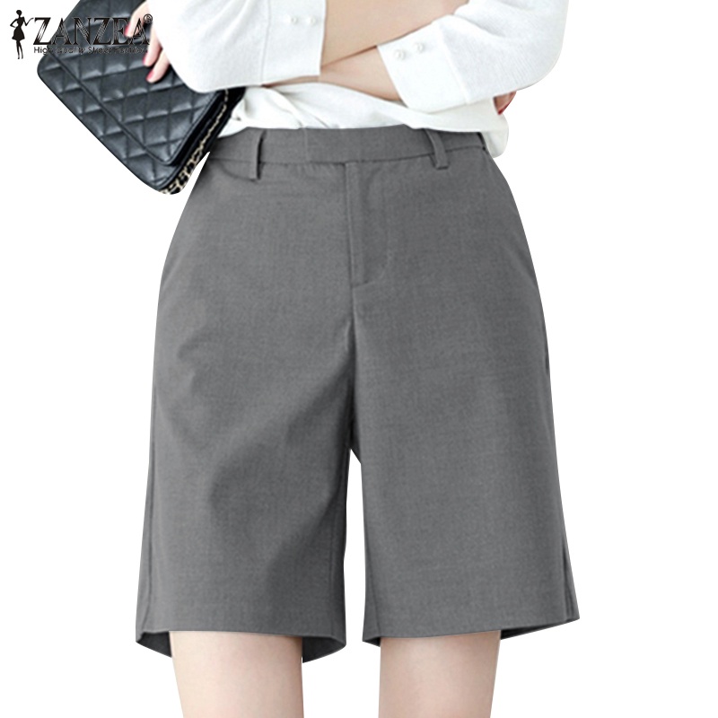 ZANZEA Women Korean Commuting Fashion Suit Shorts High Waist Thin ...