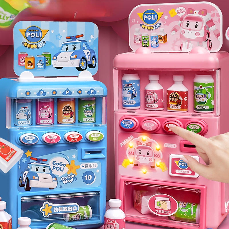 Perry POLI Talking Vending Machine Machine Drink Machine Toy Candy ...