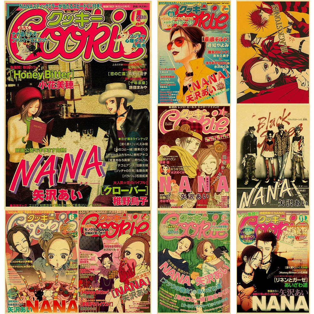 Hot Anime Posters NANA Retro Kraft Paper poster Poste 2021 Arrivals Bar ...