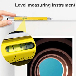 1PC 6 In1 Multifunction Ballpoint Pen with Modern Handheld Tool Measure ...