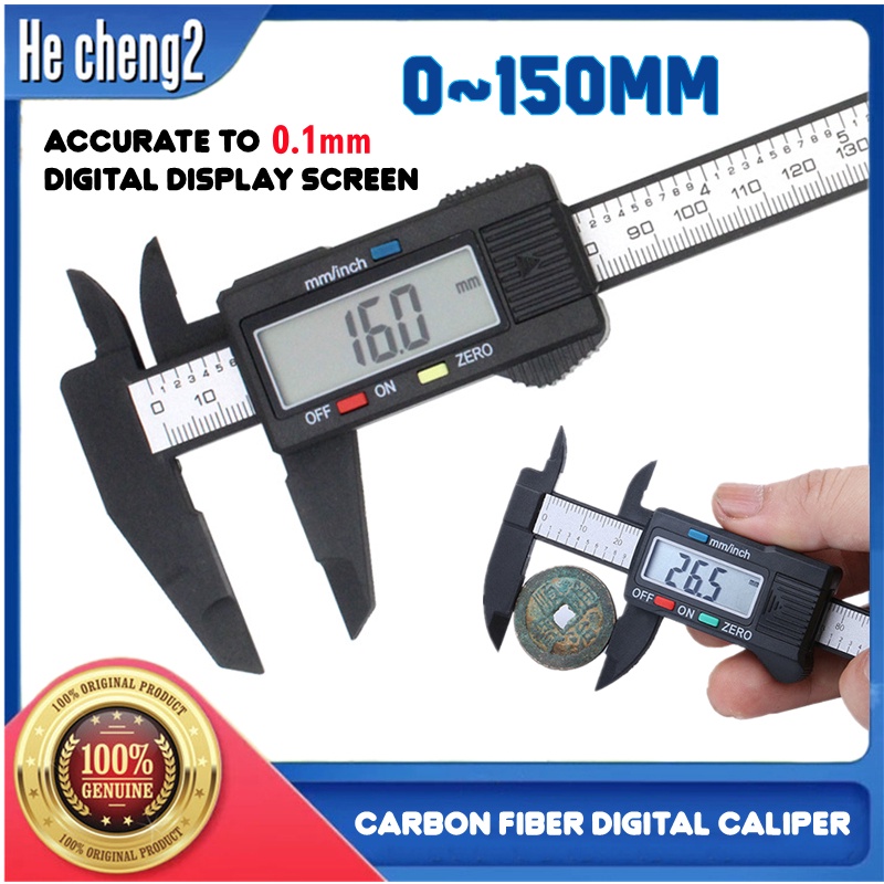 6” Digital Caliper - with Extra Large LCD Screen - Vernier Calipers ...