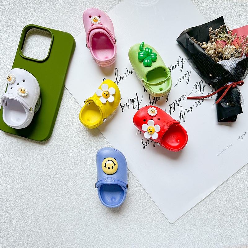 3d Cute Cartoon Slippers Color Phone Grips Griptok Bracket Plain Phone ...