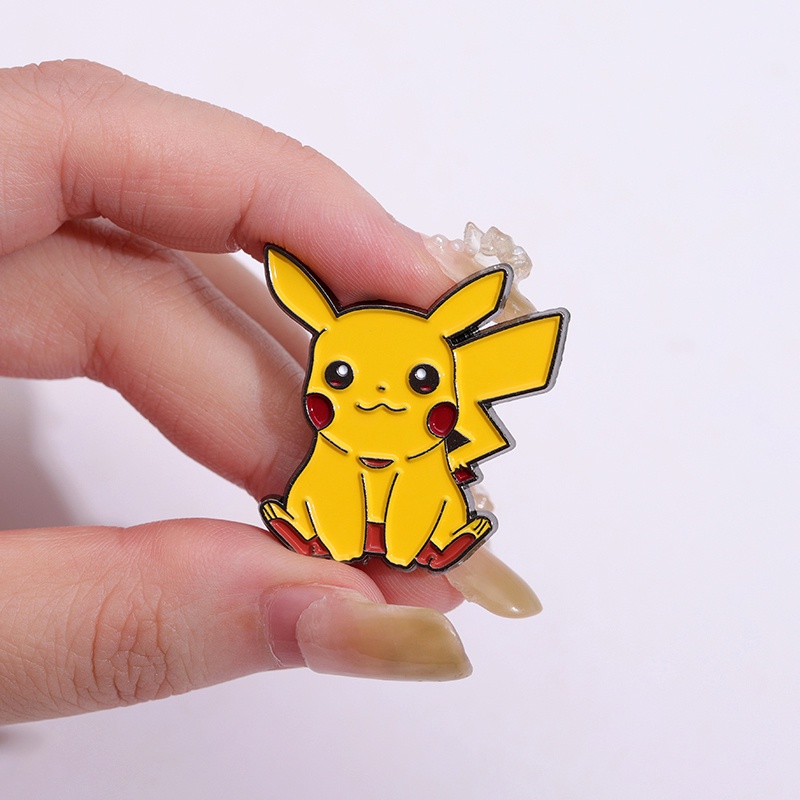 Cute Anime Pikachu Enamel Pin Pokemon Brooch Lapel Badges Cartoon Game ...