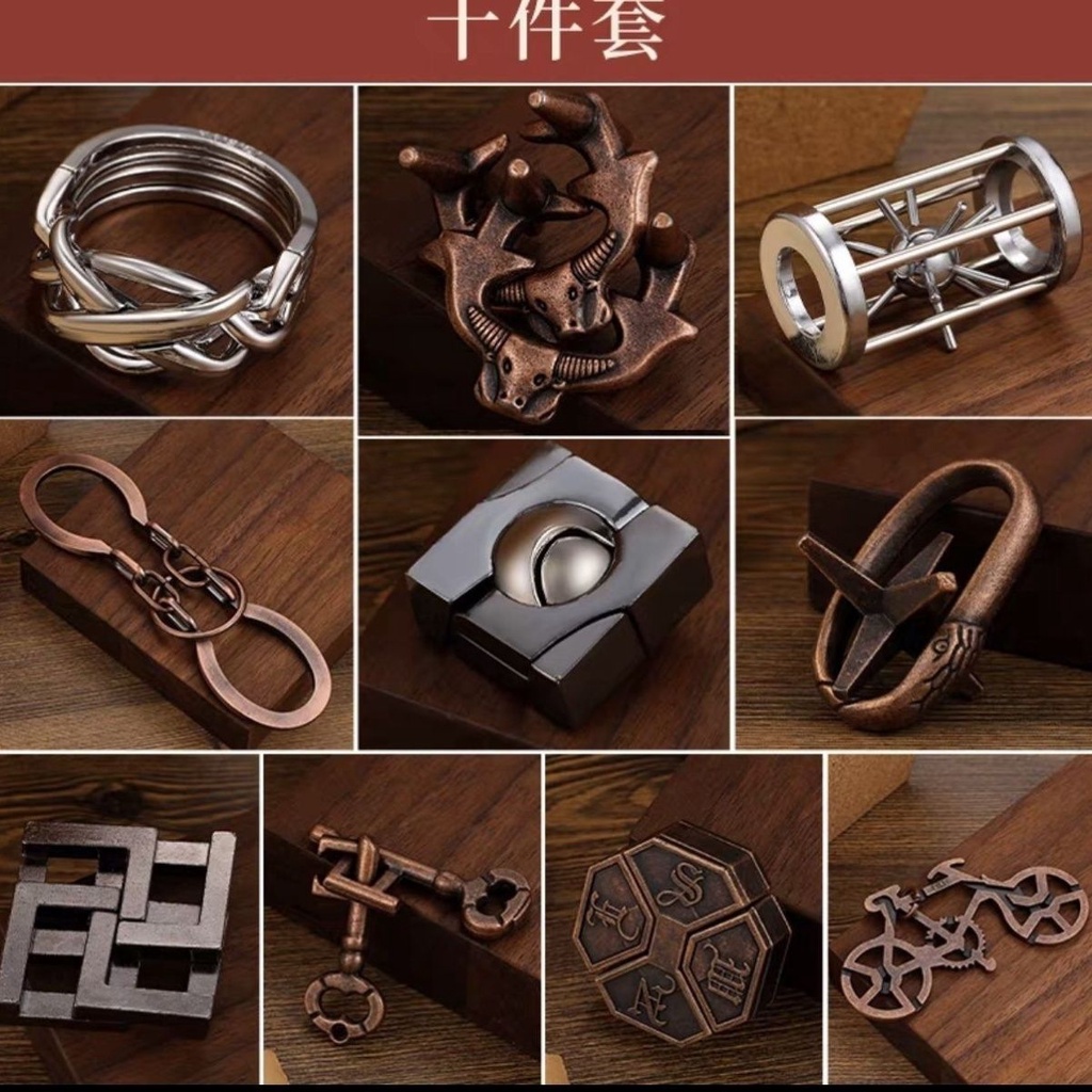 ⭐Luban Lock Magic Lock Complete Set of High Difficulty Puzzle ...