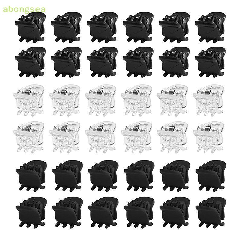 abongsea 10Pcs/Lot Hair Claw Clips for Women 1.0 1.5cm Small Black ...