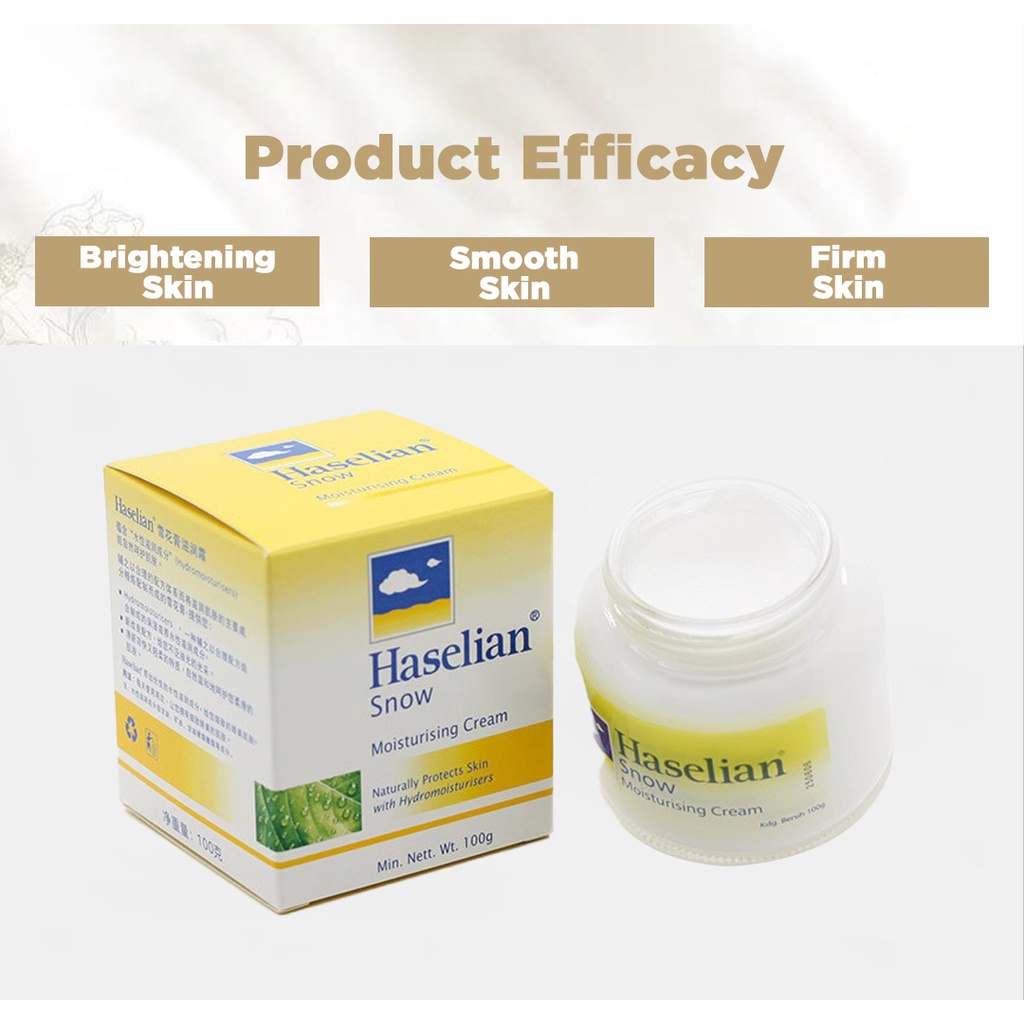 Haselian Snow 100g Moisturising Cream | Face & Body Moisturiser Cream ...