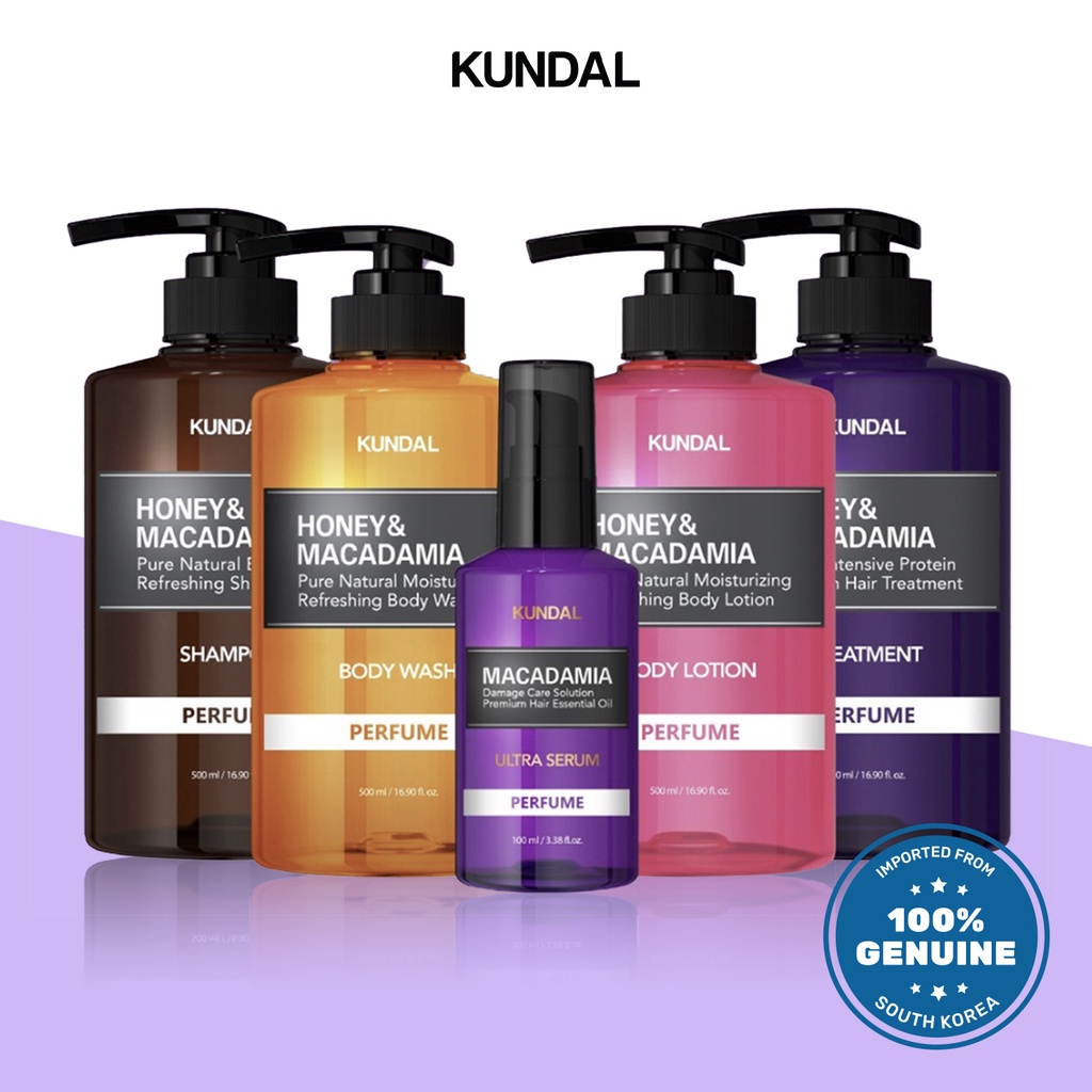 KUNDAL 500ML Shampoo/Treatment/Hair Serum/Body wash/Lotion(White Musk ...
