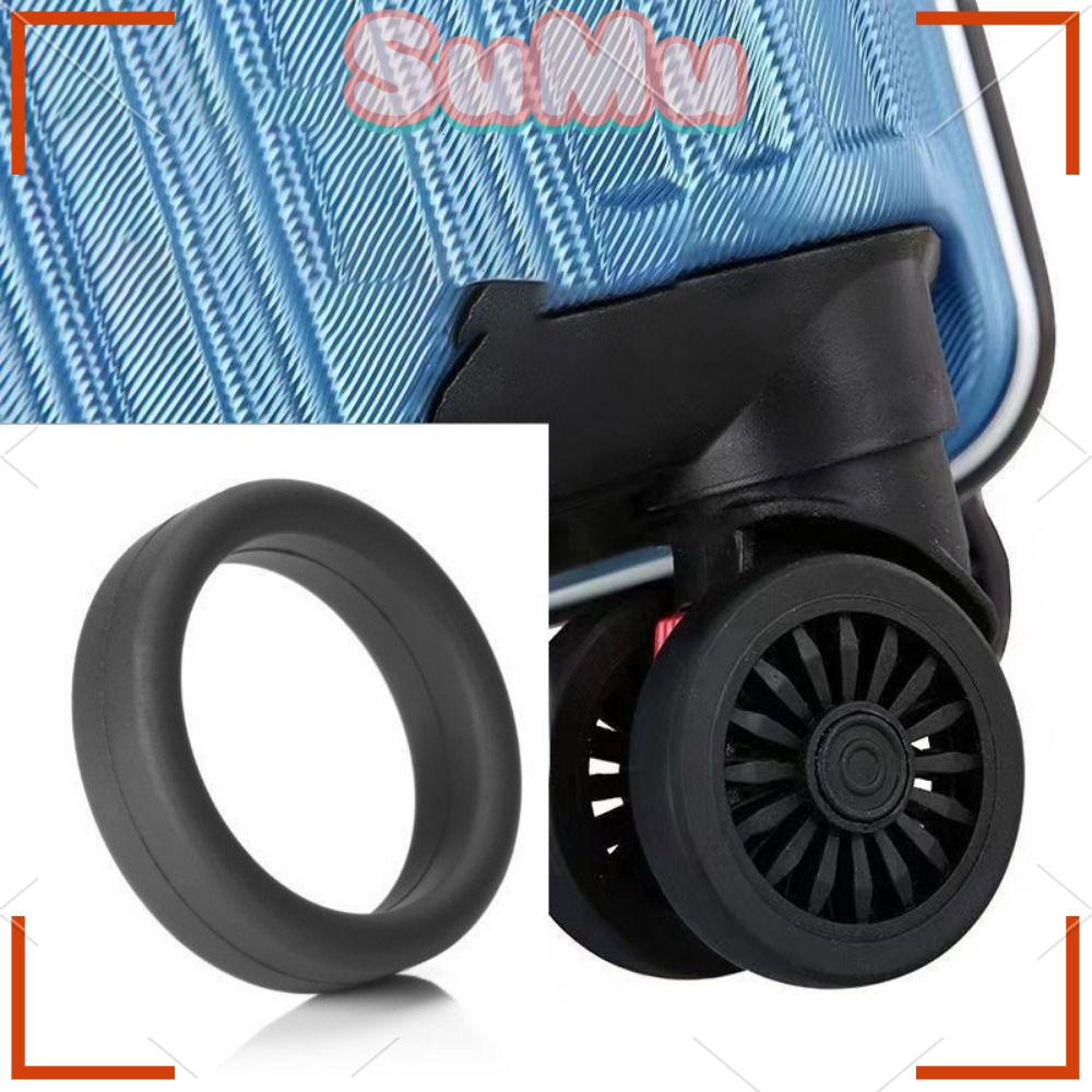 SUMU 3Pcs Rubber Ring, Flexible Silicone Luggage Wheel Ring, Elastic ...