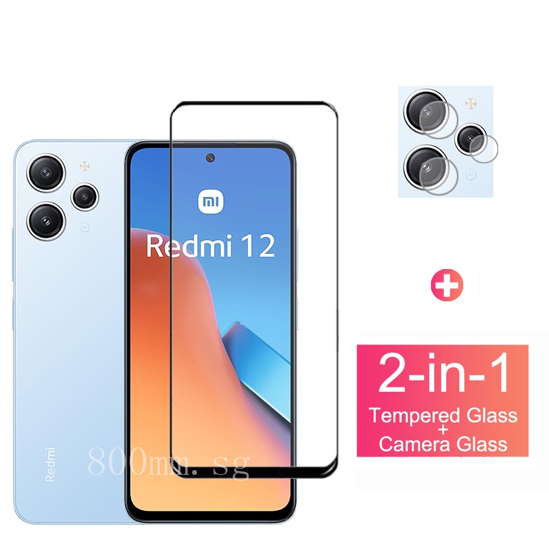 Screen Protector Redmi 12 Full Cover Tempered Glass For Redmi Note 12 ...