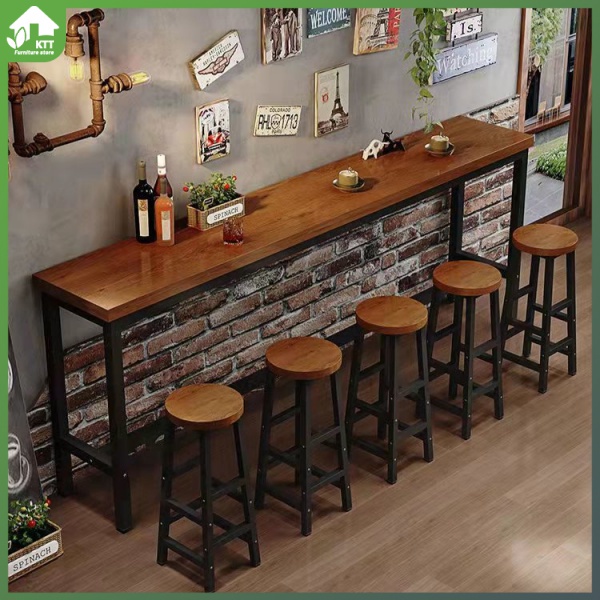 Bar table against the wall high table home simple modern small bar ...